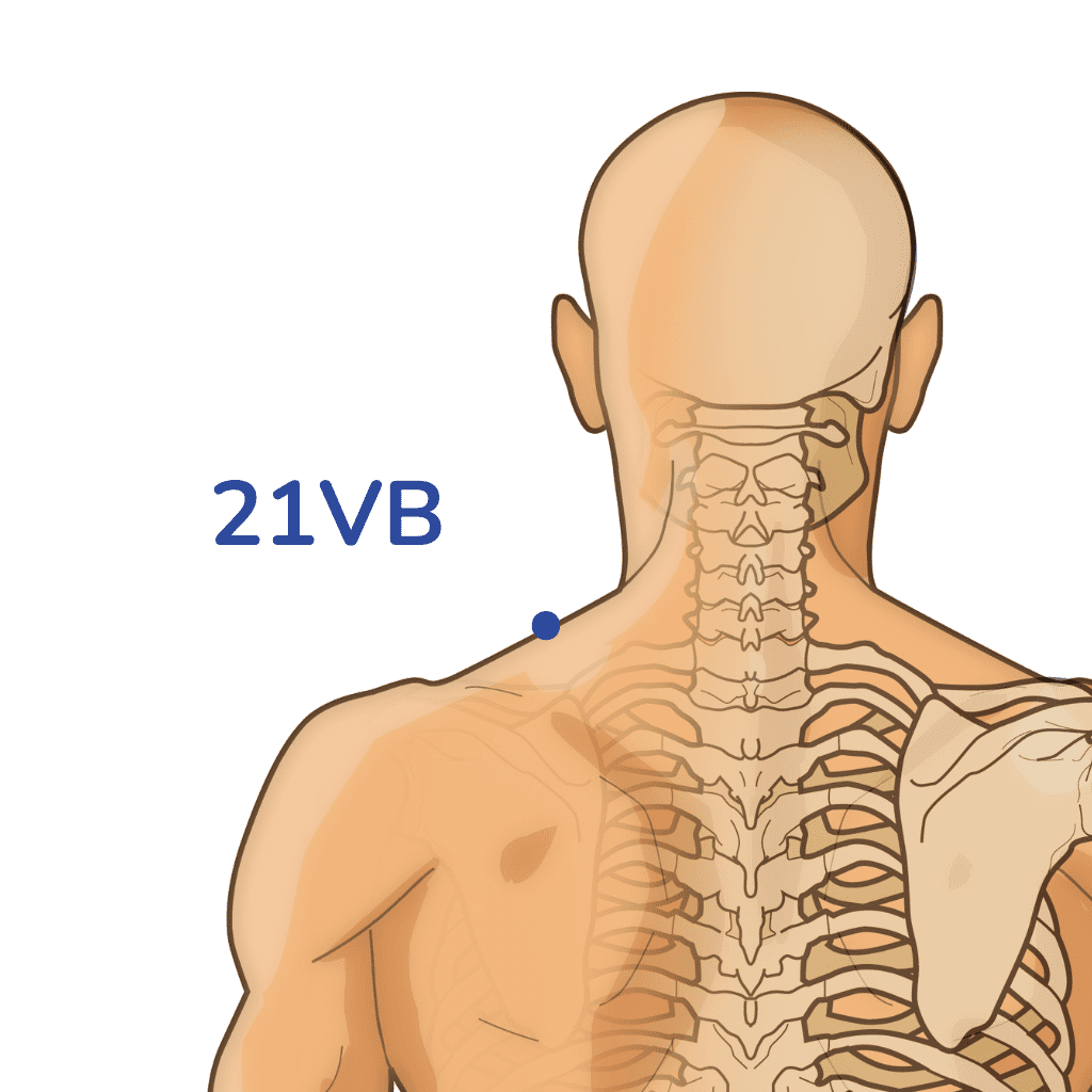 Jianjing (21VB) Punto de acupuntura - Vesícula biliar Meridian